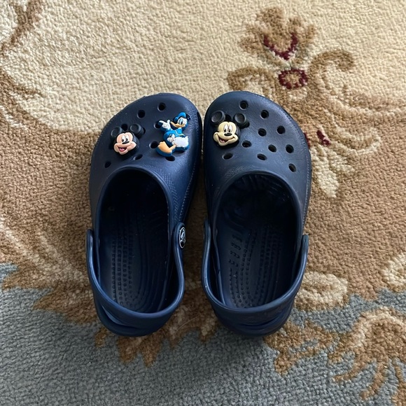 CROCS | Shoes | Crocs Navy Blue Classic Clog Kids 11 Wmickey Mouse And ...